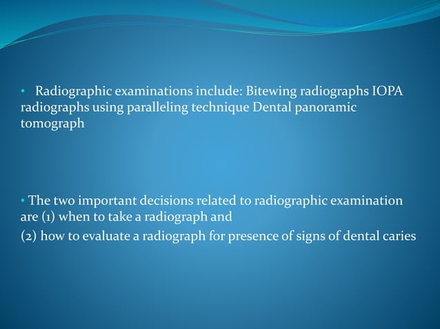 Contemporary Methods of Caries Detection | PPTX