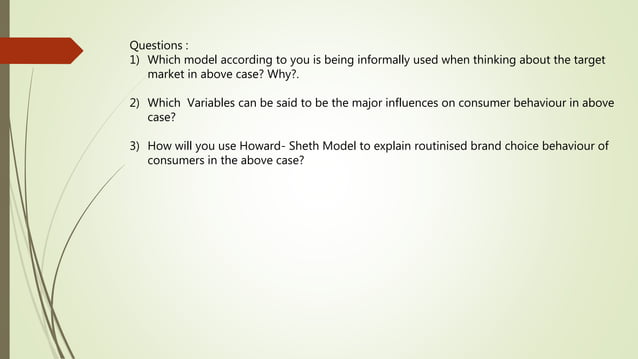 Contemporary models of consumer behaviour | PPTX