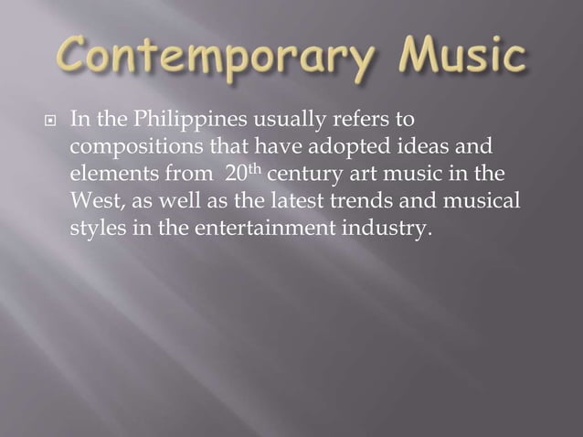 Contemporary Music | PPT