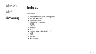 Contemporary network configuration for linux - ifupdown-ng | PPT