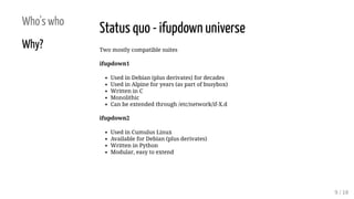 Contemporary network configuration for linux - ifupdown-ng | PPT