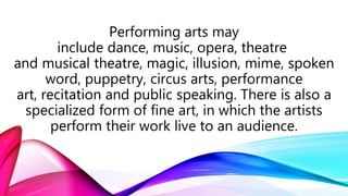 Contemporary performing arts | PPTX