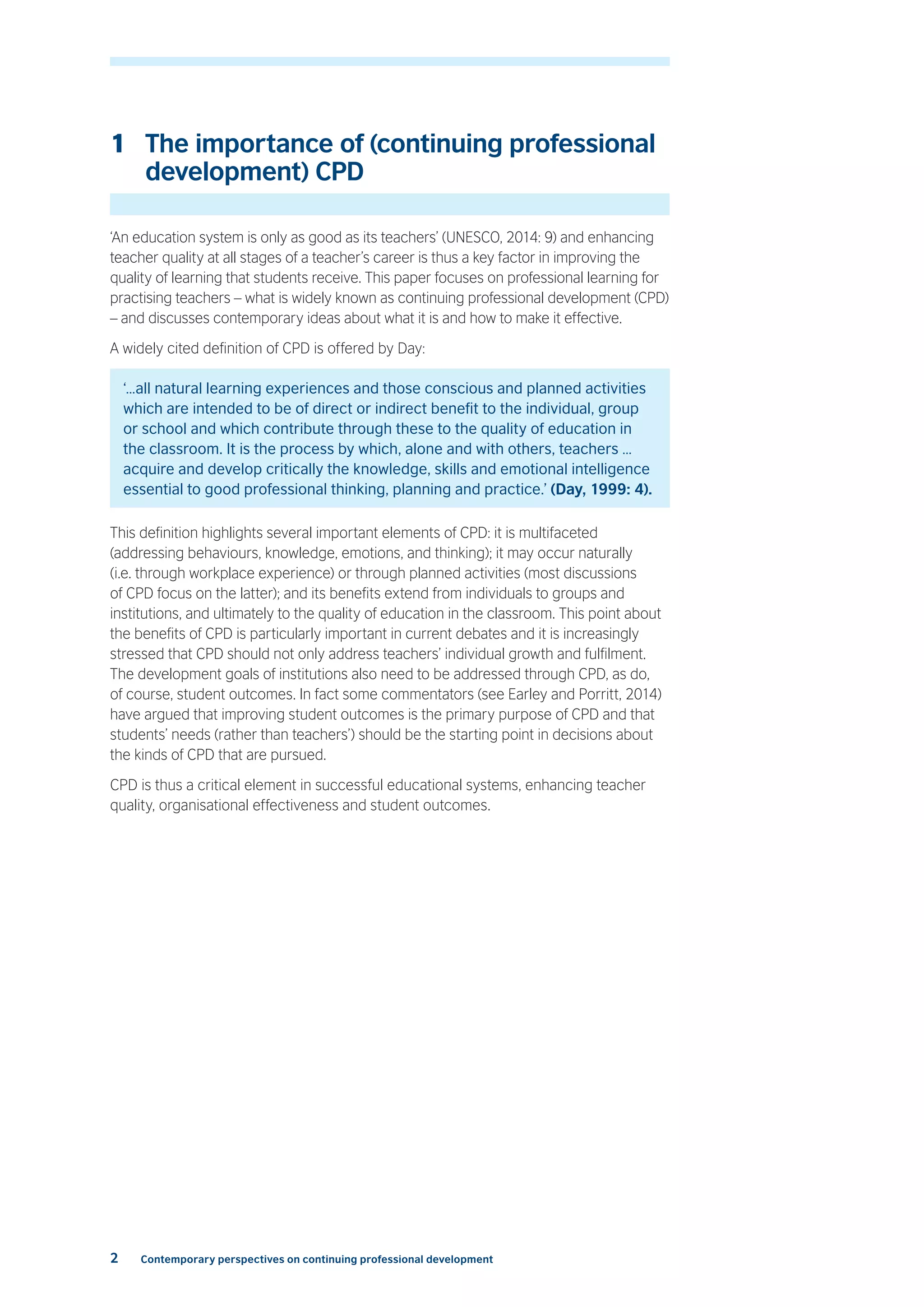 Contemporary perspectives on continuing professional development | PDF