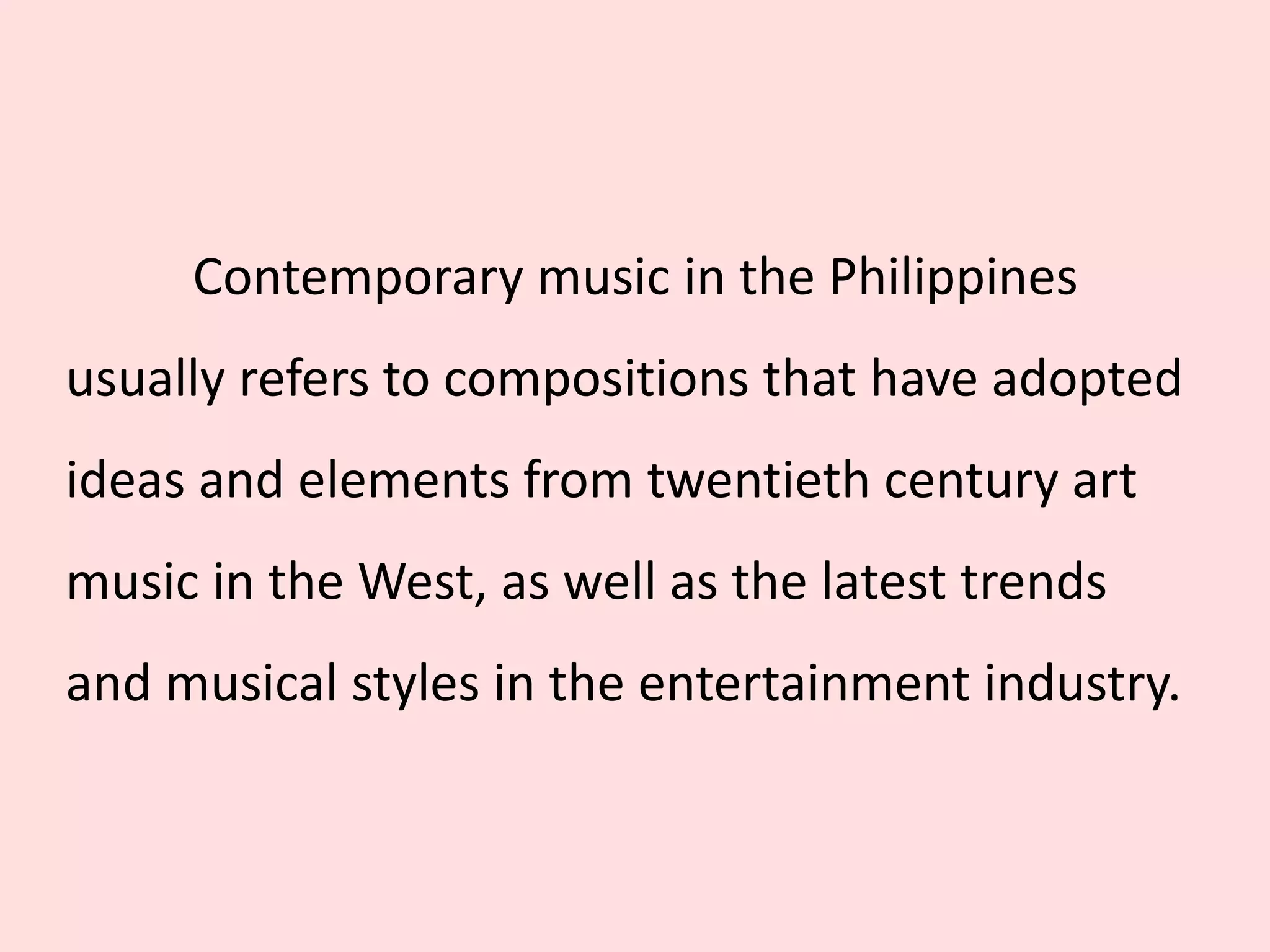 Contemporary Music | PPTX