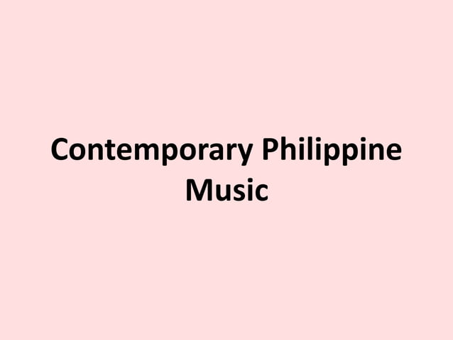 Contemporary Music | PPTX