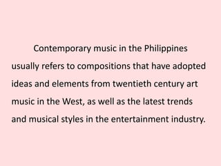 Contemporary Music | PPTX