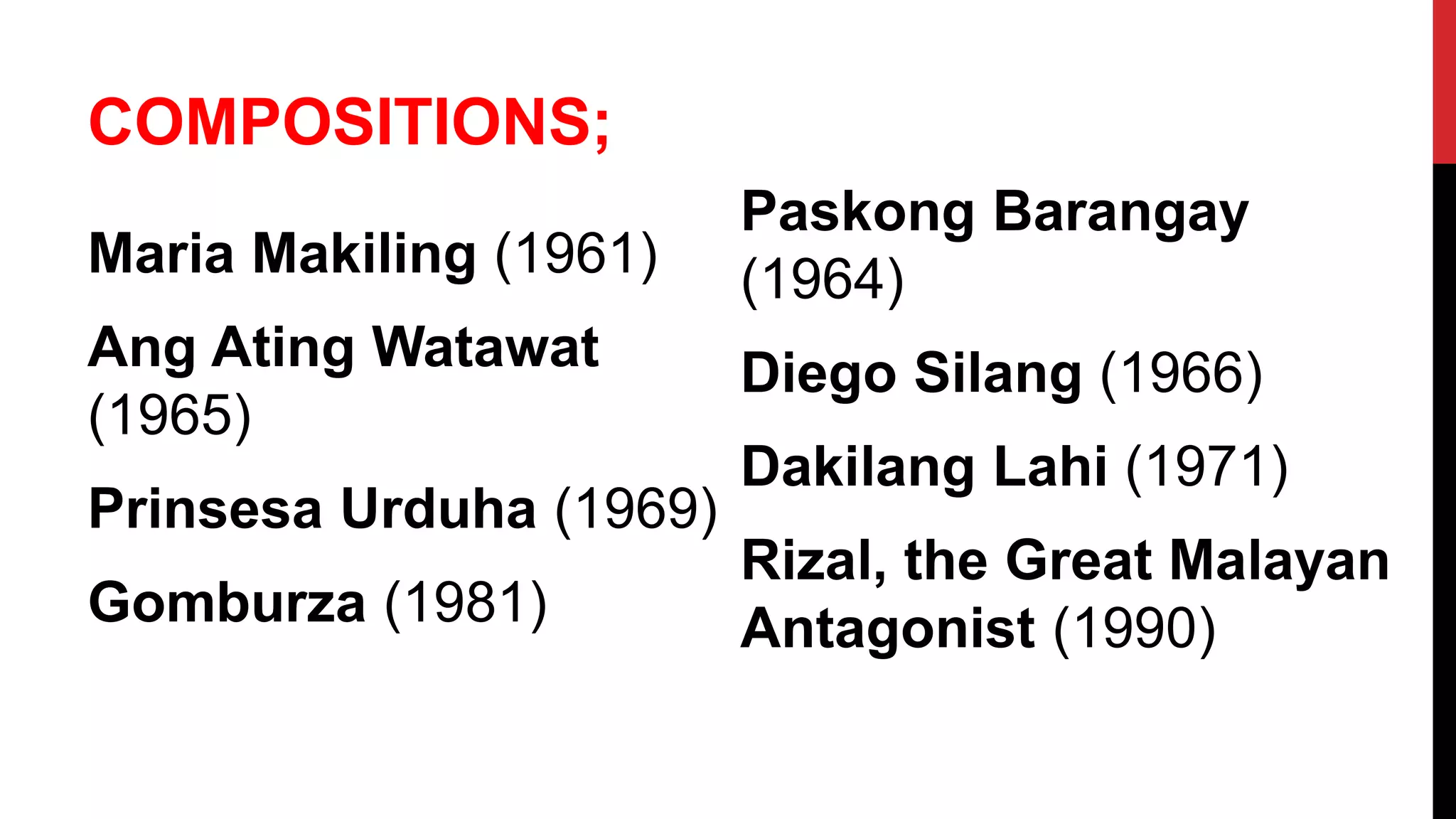Contemporary Philippine composers | PPTX