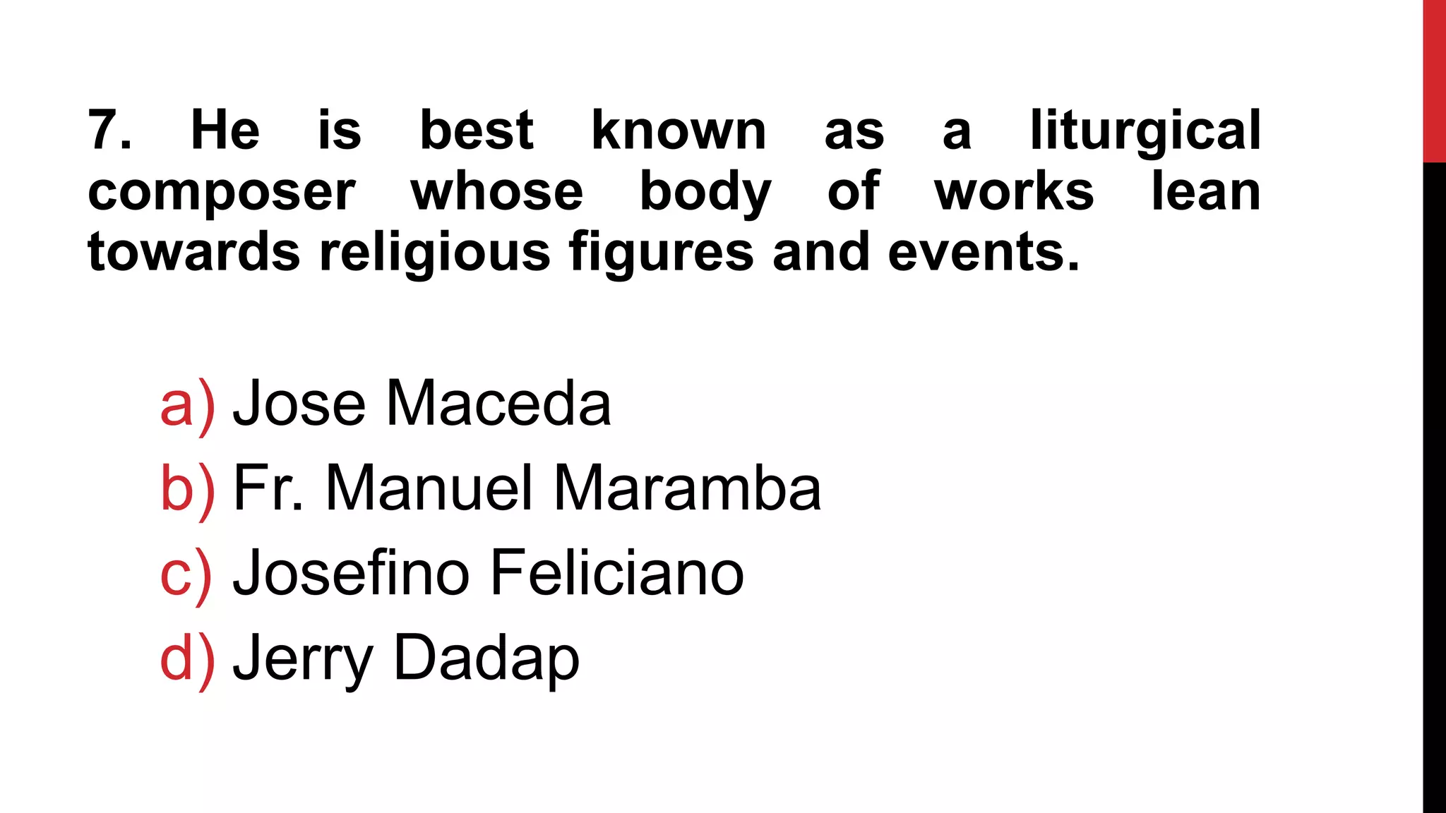 Contemporary Philippine composers | PPTX