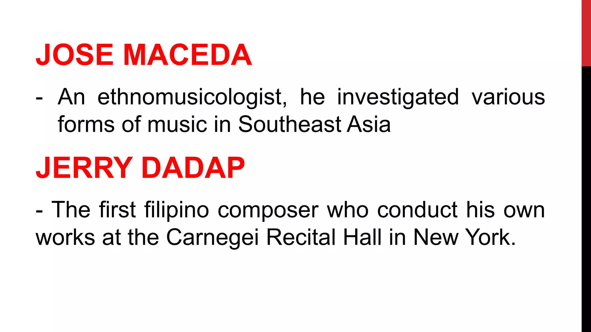 Contemporary Philippine composers | PPTX