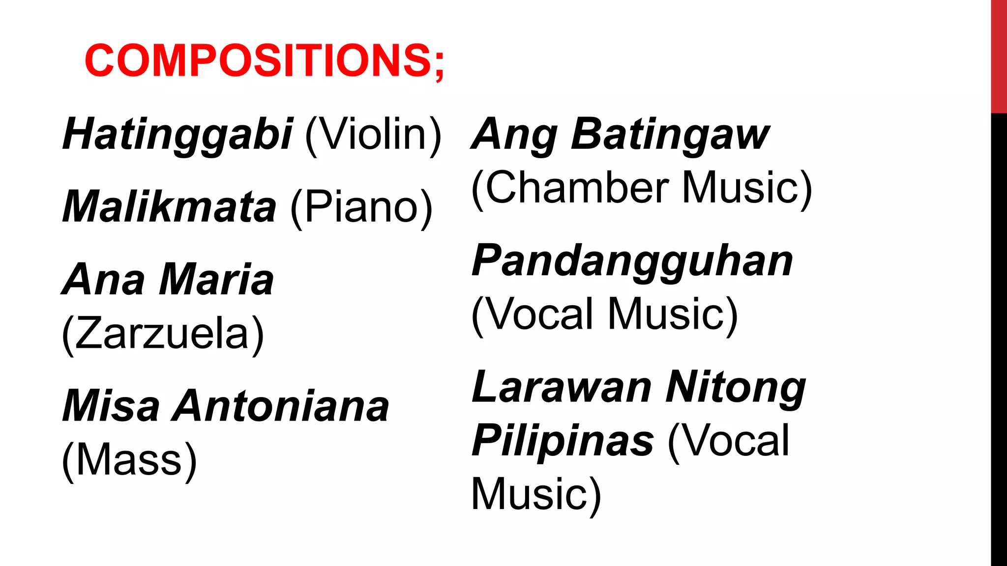 Contemporary Philippine composers | PPTX