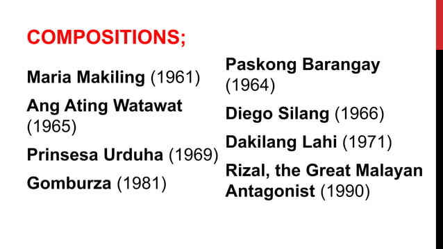 Contemporary Philippine composers | PPTX | World/International Music ...