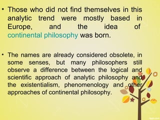 Contemporary Philosophy: Philosophy in current era | PPT