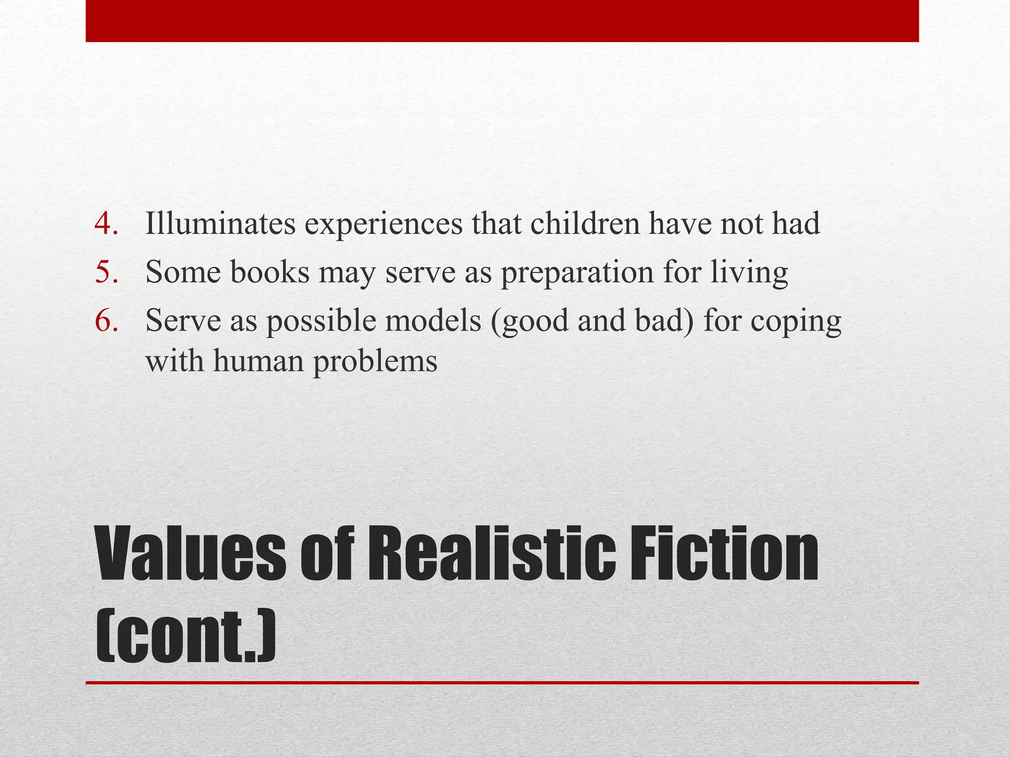 Contemporary realistic fiction | PPTX