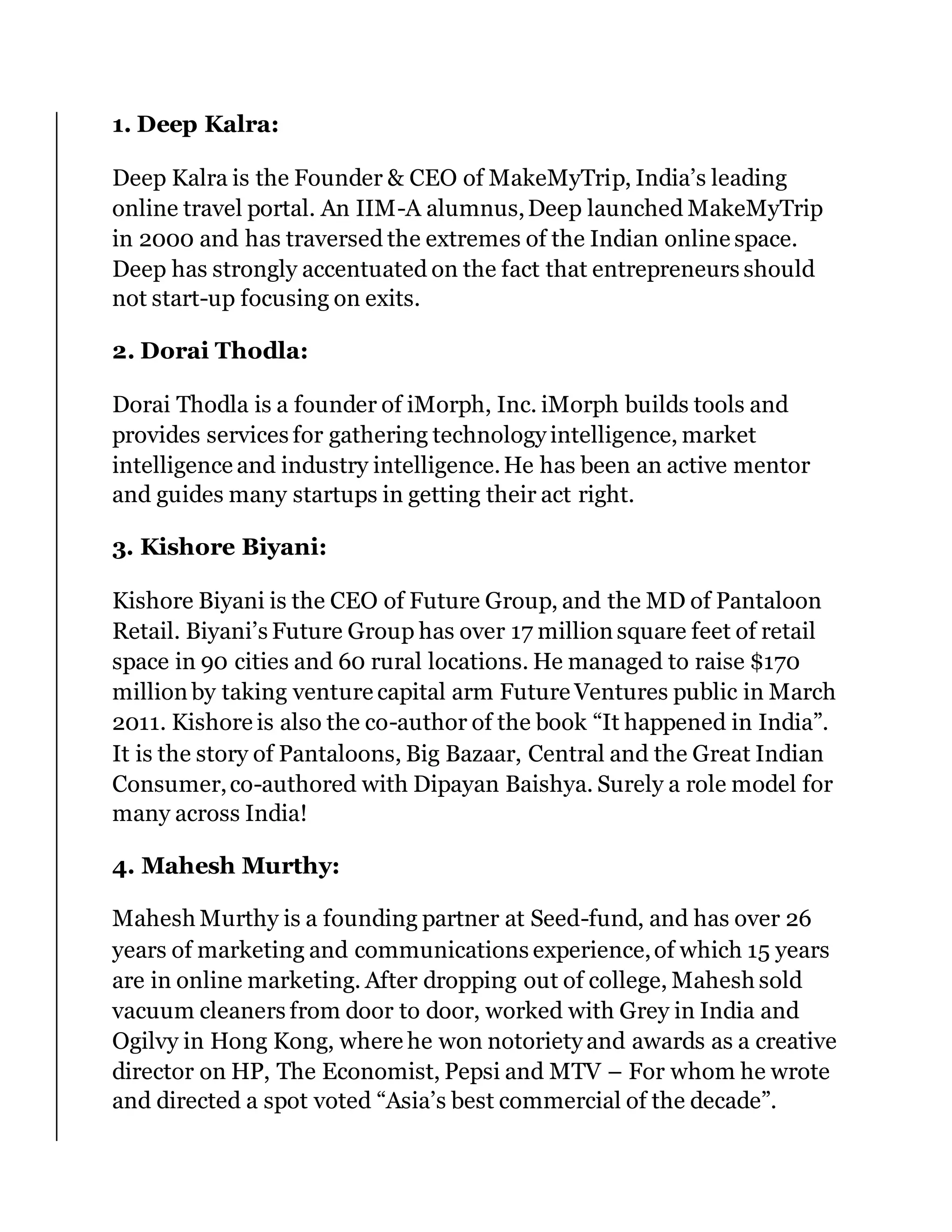 Contemporary role models in indian business | DOCX