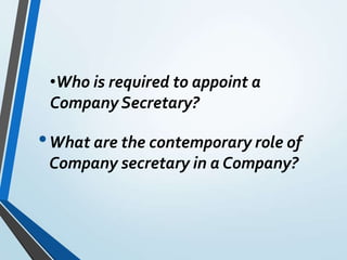 Contemporary role of cs | PPTX