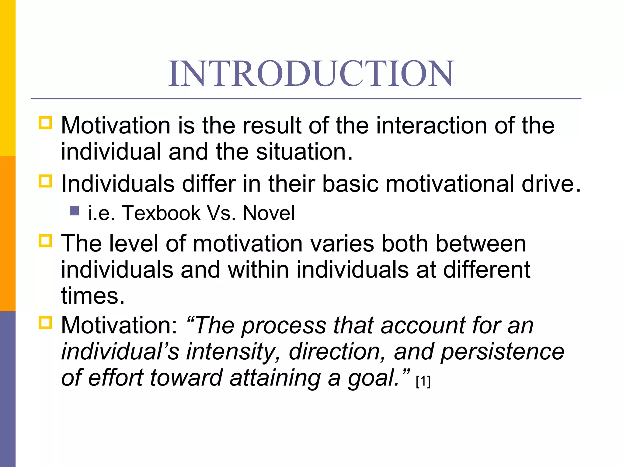 Contemporary theories of motivation | PPT