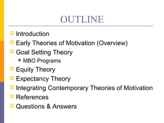 Contemporary theories of motivation | PPT