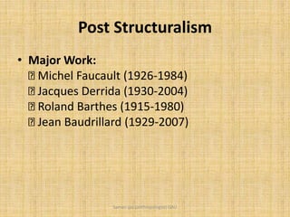 Jacques Derrida Post Structuralism