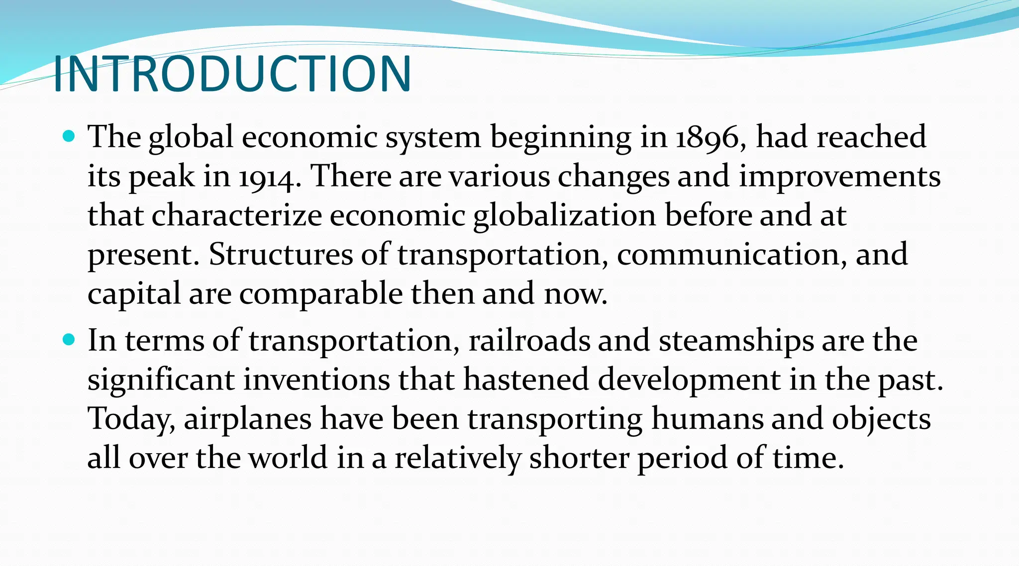 contemporary world and the global economy | PPTX