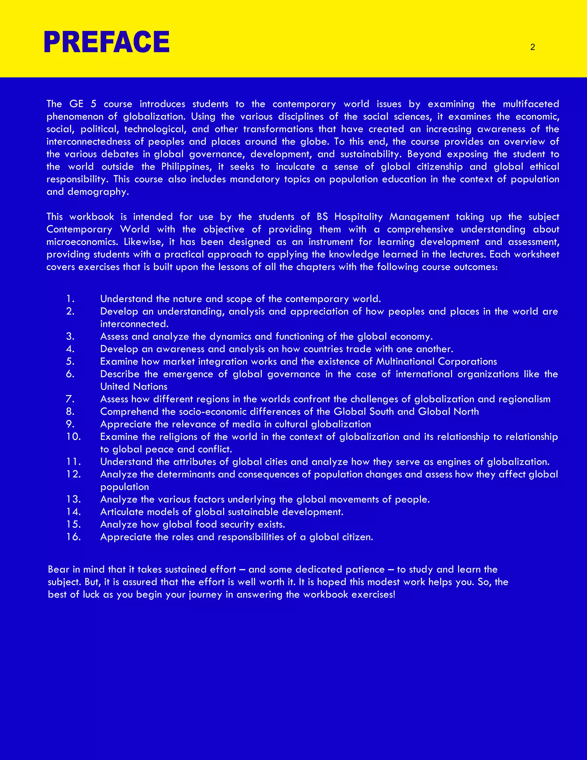 The Contemporary World Workbook | PDF