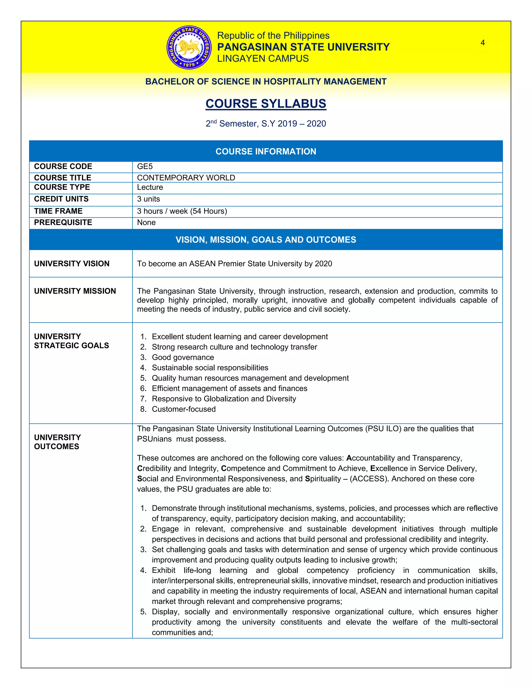 The Contemporary World Workbook | PDF