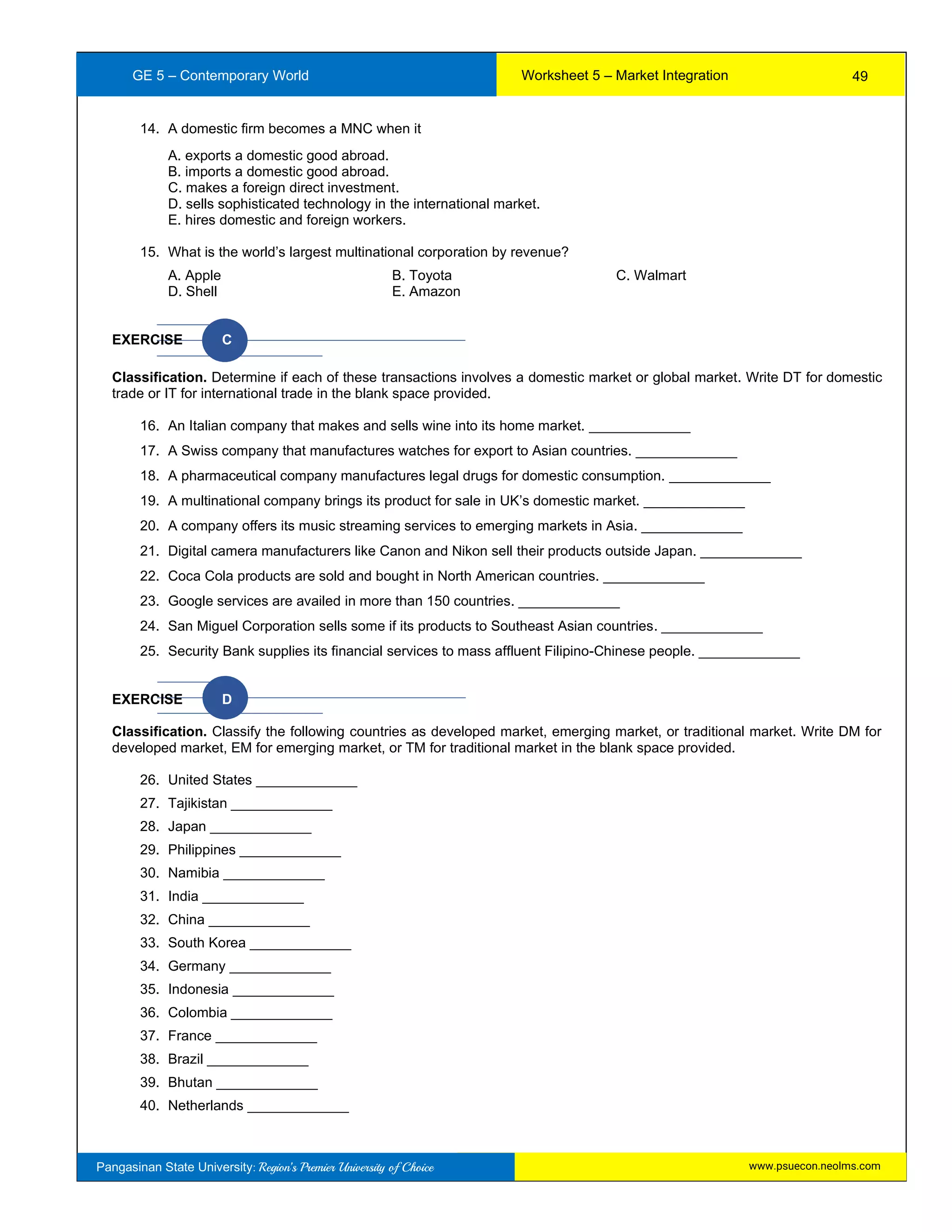 The Contemporary World Workbook | PDF