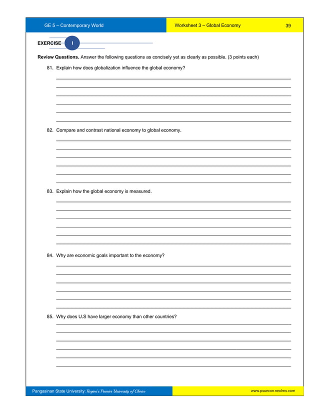 The Contemporary World Workbook | PDF