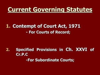 Contempt of civil court Power point presentation | PPT