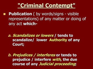 Contempt of civil court Power point presentation | PPT