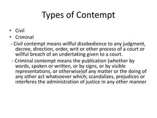 Contempt of court | PPTX
