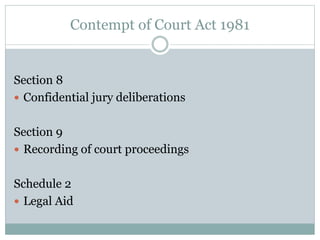 Contempt of court in Scottish criminal law | PPTX