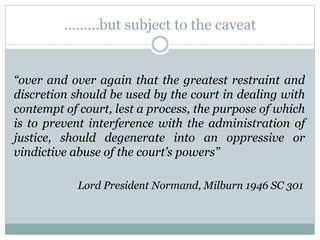 Contempt of court in Scottish criminal law | PPTX
