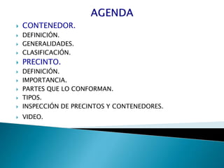 Contenedores y precintos actualizado | PPTX