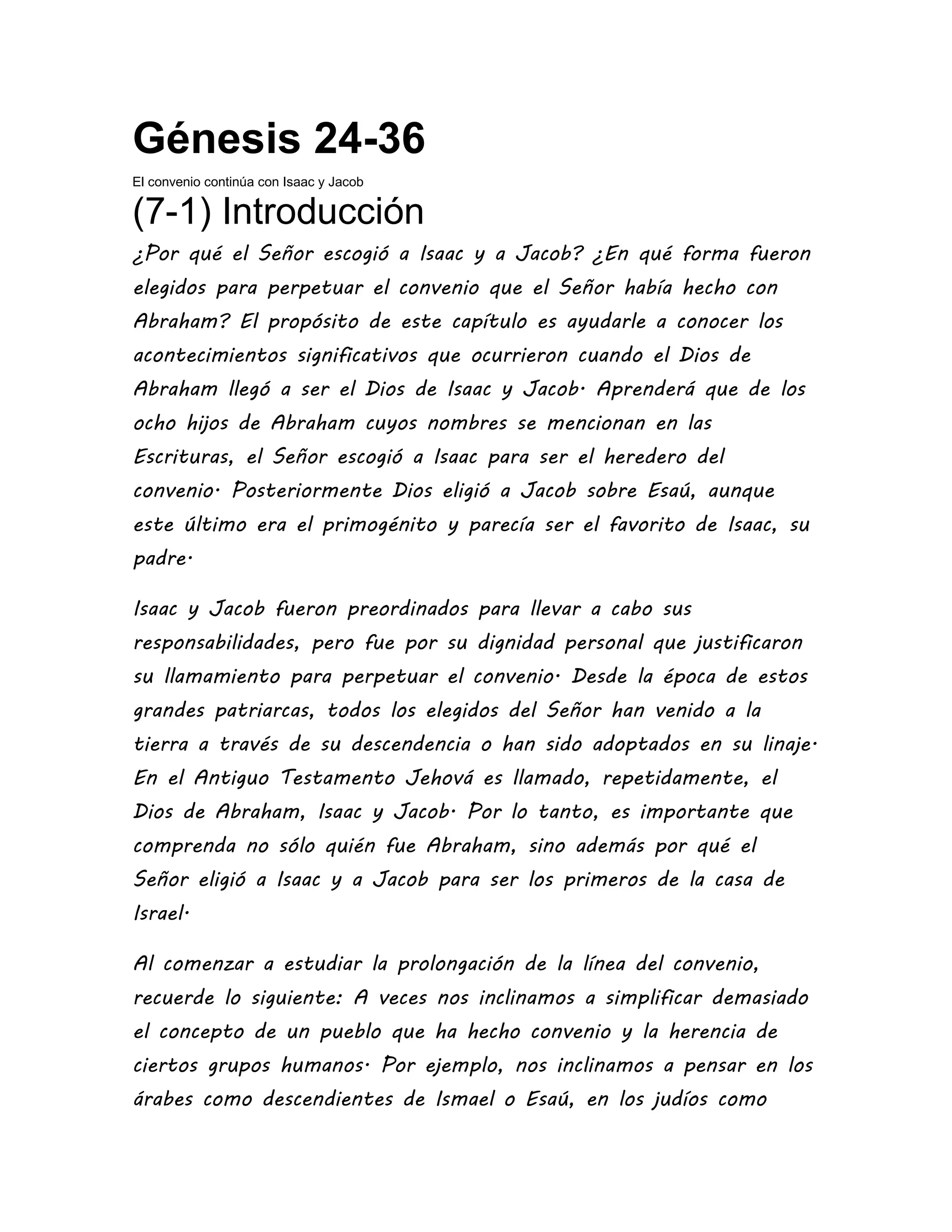 contenido de la historia de Jacob y su descendenciadocx | DOCX