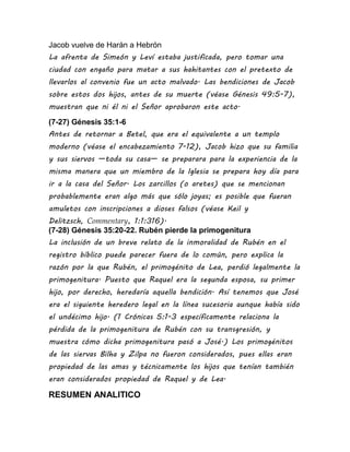 contenido de la historia de Jacob y su descendenciadocx | DOCX