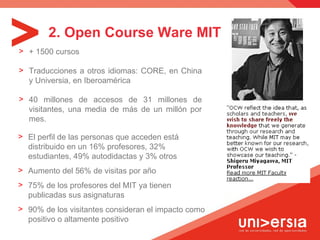 Open Course Ware, contenidos abiertos en la Web | PPT