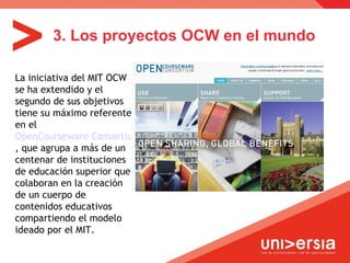 Open Course Ware, contenidos abiertos en la Web | PPT