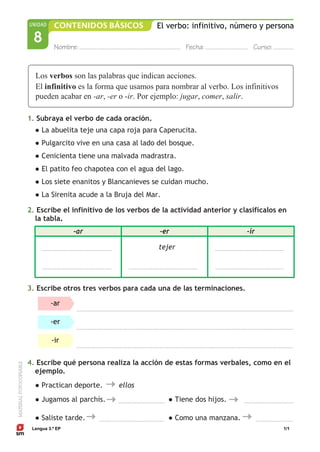 Contenidos basicos el verbo actual | PDF