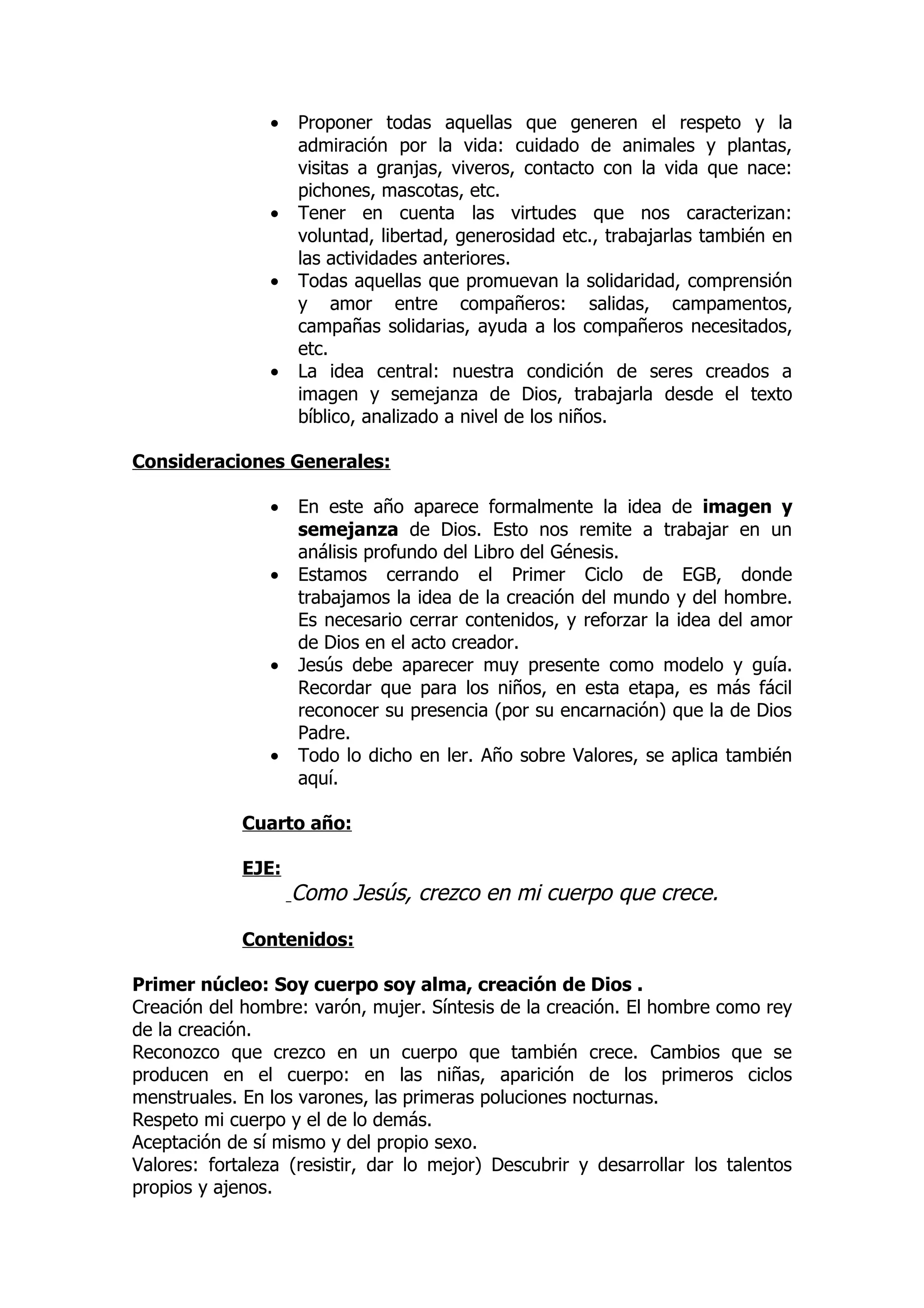 Plan Educacion para el Amor | DOC