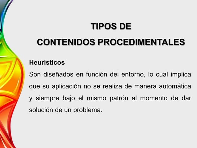 Contenidos Procedimentales
