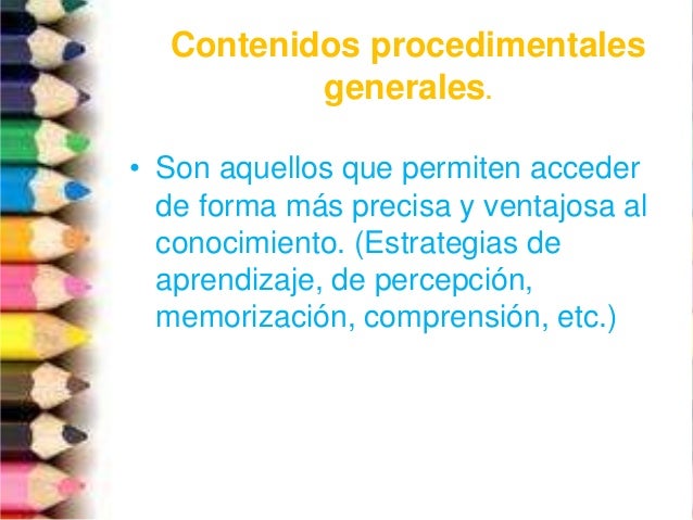 Contenidos Procedimentales