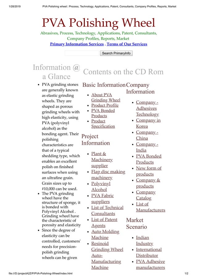 PVA Grinding Wheel | PDF