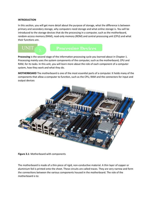 Grade 11 Processing devices | DOCX | Operating Systems | Computer ...