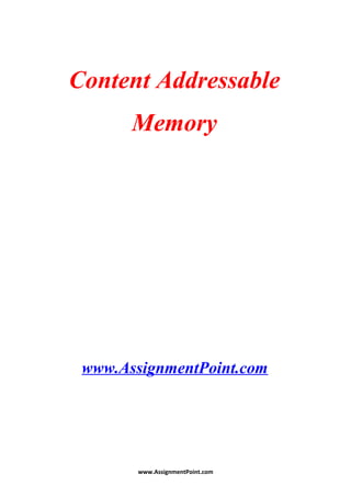 Content addressable-memory | DOC
