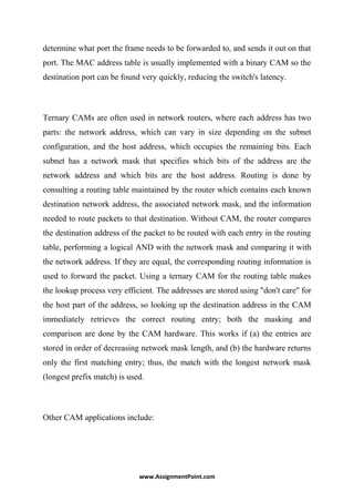 Content addressable-memory | DOC