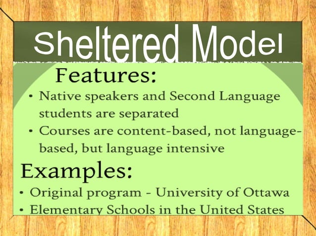 Content-Based and Immersion Models for ESL and EFL Language Teaching | PPT