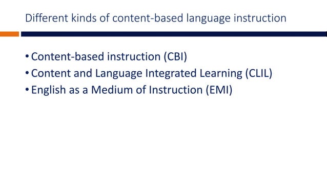Implementing Content-Based Language Instruction in your Classroom | PPTX | Educational ...