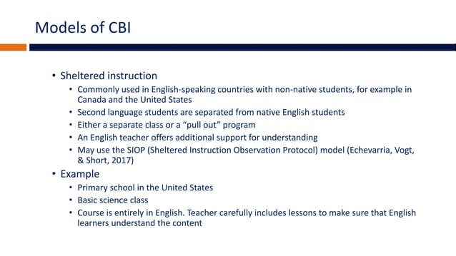 Implementing Content-Based Language Instruction in your Classroom | PPTX | Educational ...