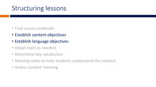 Implementing Content-Based Language Instruction in your Classroom | PPTX