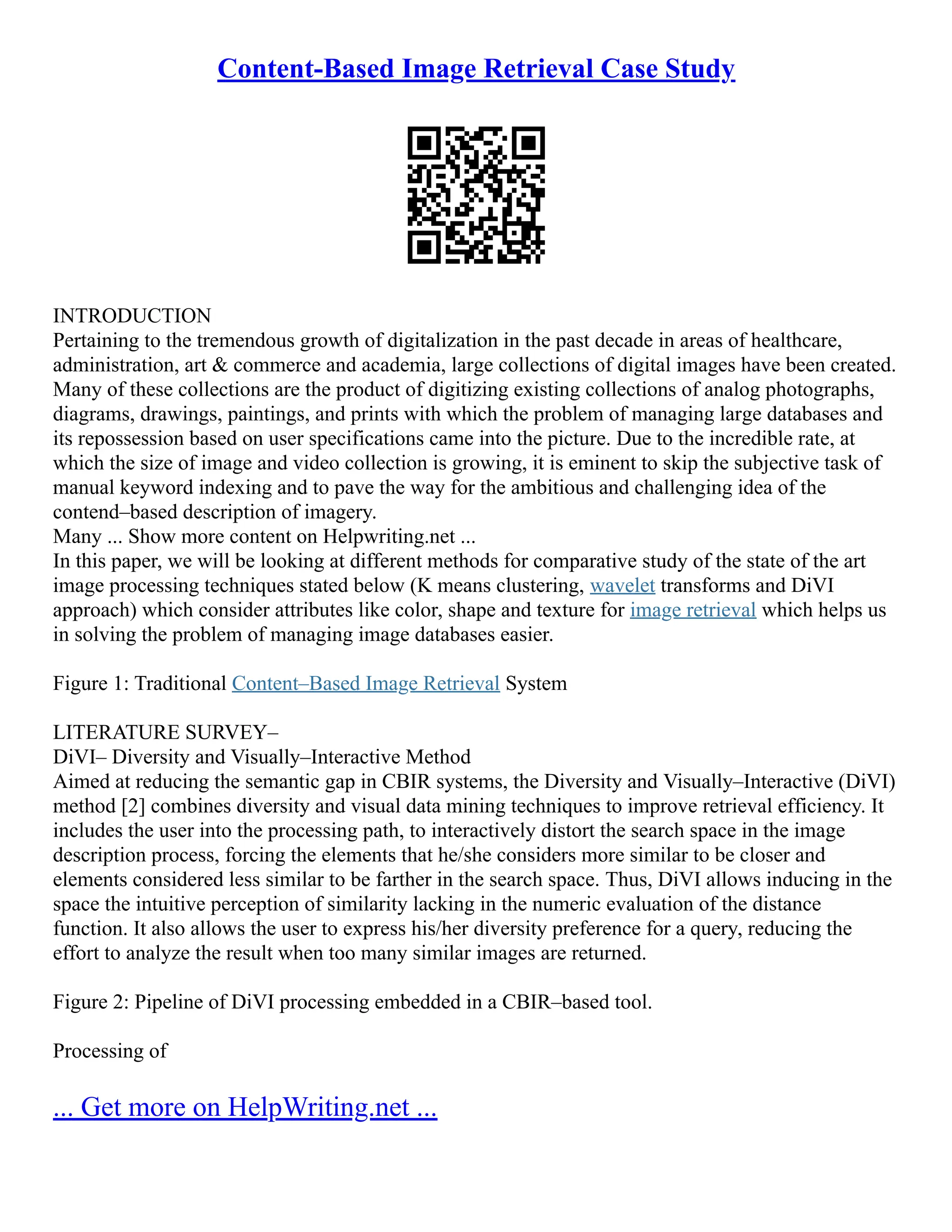 Content-Based Image Retrieval Case Study | PDF